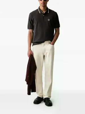 Armani Exchange Logo-patch Tipped Polo Shirt