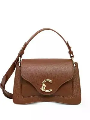 COCCINELLE Small C-me Leather Tote Bag - Brown