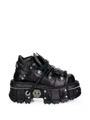 NEW ROCK Logo-plaque Platform Sneakers - Black