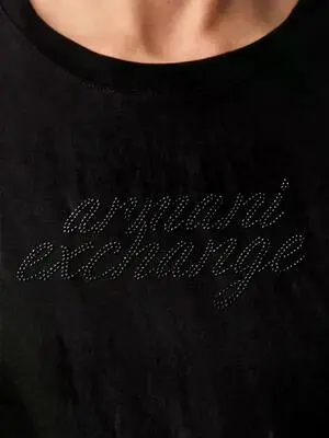 Armani Exchange Rhinestone-logo T-shirt