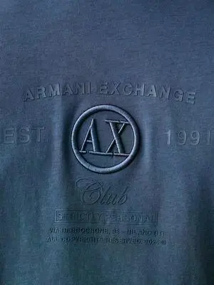 Armani Exchange Logo-embroidered T-shirt