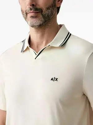 Armani Exchange Logo-embroidered Tipped T-shirt