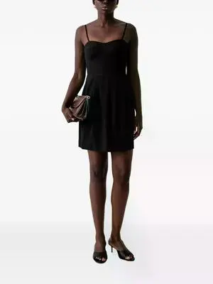 Armani Exchange Sweetheart-neck Pleated Mini Dress