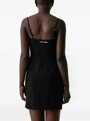 Armani Exchange Sweetheart-neck Pleated Mini Dress