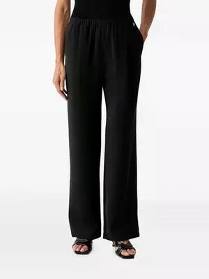Armani Exchange Logo-embroidered Elasticated-waist Track Pants - Black