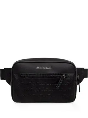 Armani Exchange Logo-embossed Belt Bag - Black