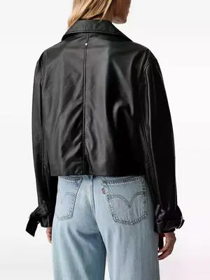 Armani Exchange Double-breasted Leather Jacket