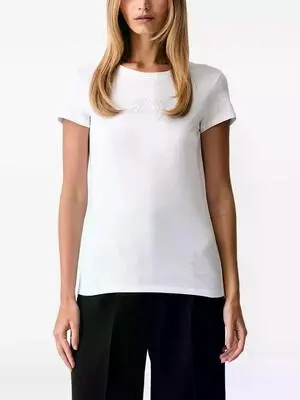 Armani Exchange Rhinestone-logo T-shirt - White