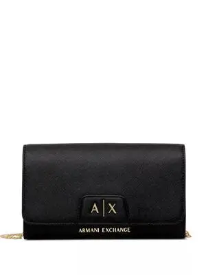 Armani Exchange Logo-plaque Clutch Bag - Black