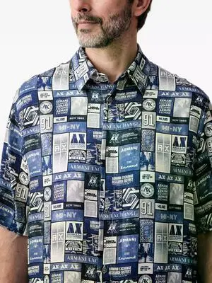 Armani Exchange Logo-print Short-sleeve Shirt