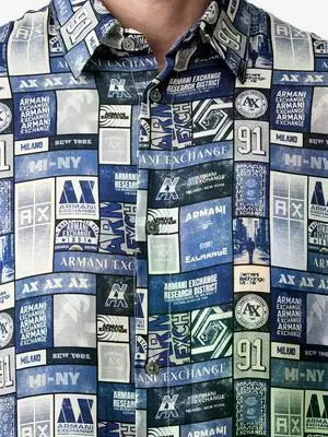 Armani Exchange Logo-print Short-sleeve Shirt