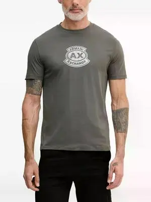 Armani Exchange Logo-print Crew-neck T-shirt - Green