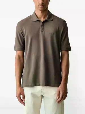 Armani Exchange Logo-detail Short-sleeved Polo Shirt - Brown