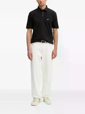 Armani Exchange Logo-embroidered Piqué Polo Shirt
