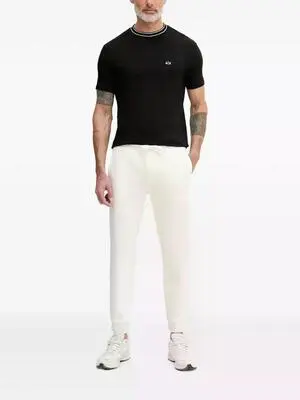 Armani Exchange Tipped-trim Logo-embroidered T-shirt