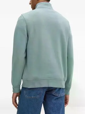 Dickies Oakport Quarter-zip Logo-patch Sweatshirt - Blue