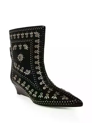 ODISSI Stud-embellished Wedge Ankle Boots