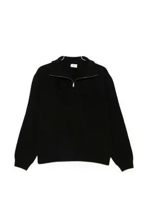 Saint Laurent Ribbed-knit Crew-neck Sweater - Black