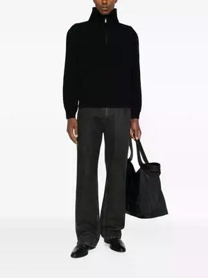 Saint Laurent Ribbed-knit Crew-neck Sweater