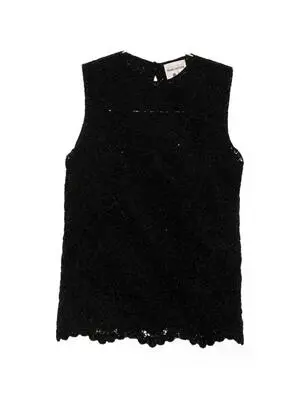 SEMICOUTURE Round-neck Vest - Black