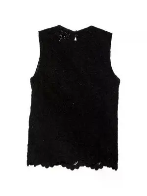 SEMICOUTURE Crochet Knit Vest