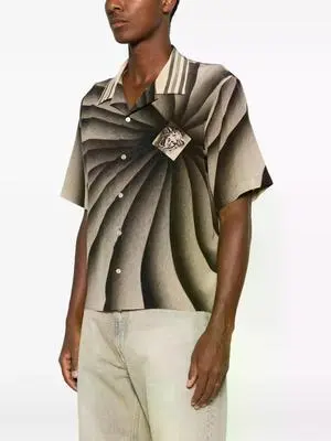 Versace The Vortex-print Silk Shirt