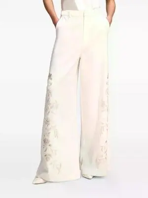 Cinq À Sept Roxane Embroidered Palazzo Pants