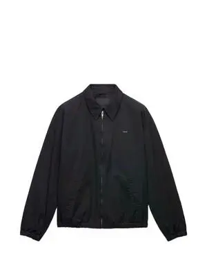 Prada Cotton Zip-up Jacket With Embroidered Logo
