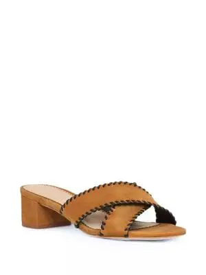 Cinq À Sept Amanda Whipstitch Trim Sandals - Neutrals