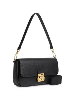 COCCINELLE Medium C-me Lock Grained-leather Shoulder Bag