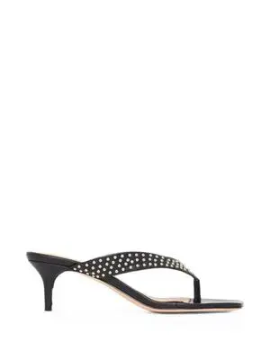 Cinq À Sept Studded Leather Heeled Sandals