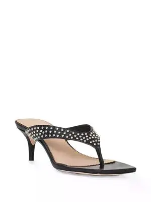 Cinq À Sept Studded Leather Heeled Sandals