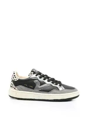 Victoria Beckham Leopard-print Panelled Sneakers - Black