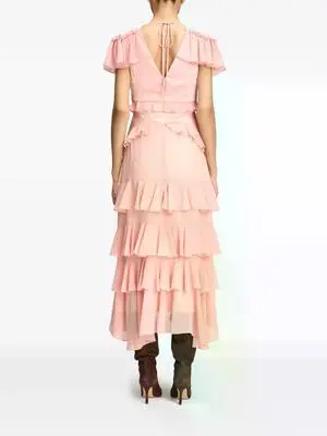 Cinq À Sept Tatum Ruffled Tiered Midi Dress