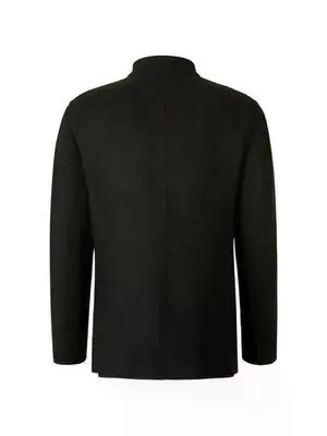 Boglioli Herringbone-pattern Mandarin-collar Blazer