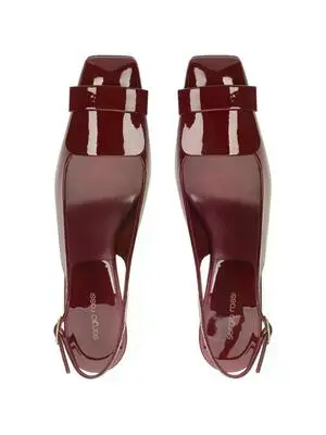 SERGIO ROSSI Sculpt Slingback Pumps - Red