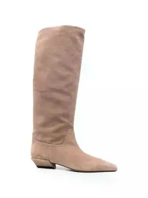 Paris Texas Paris Texas Bettina Pointed-Toe Suede Boots Neutrals