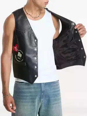 MAISON MARGIELA Leather Sticker-patch Gilet