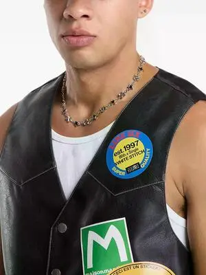 MAISON MARGIELA Leather Sticker-patch Gilet