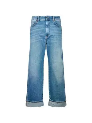 Sportmax Turn-up Cuff Jeans - Blue