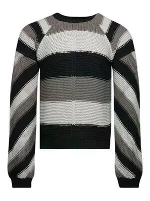 Rick Owens Striped Raglan-sleeve Sweater - Black
