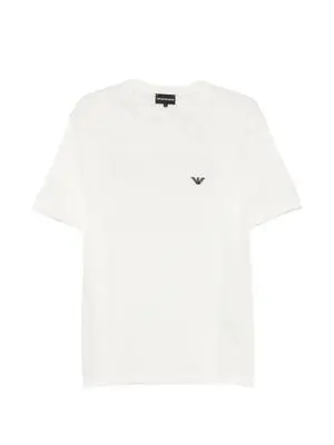 Emporio Armani Logo-print Crew-neck T-shirt - White