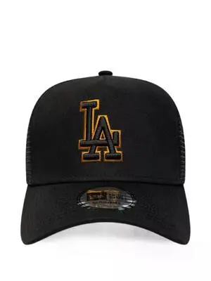 New Era Embroidered Mesh-panel Cap - Black