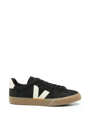 VEJA Logo-patch Suede Sneakers - Black