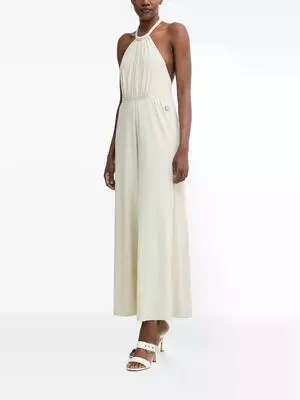 Armani Exchange Sleeveless Halterneck Jumpsuit - Neutrals