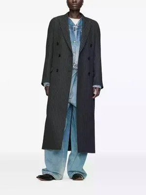 MAISON MARGIELA Herringbone-pattern Double-breasted Coat