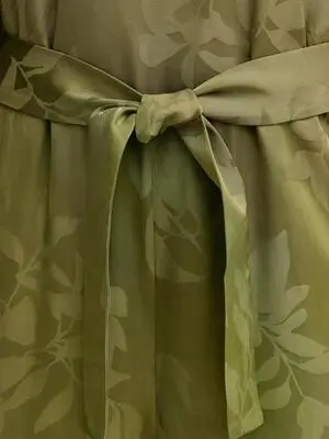 Armani Exchange Leaf-jacquard Belted Jumpsuit