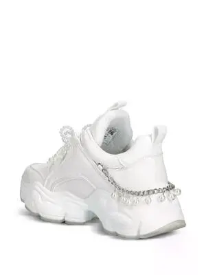 BUFFALO Binary Pearl-embellished Chunky-sole Sneakers