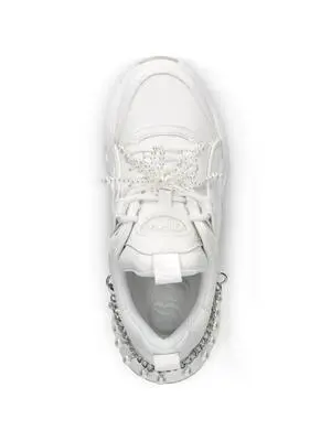 BUFFALO Binary Pearl-embellished Chunky-sole Sneakers
