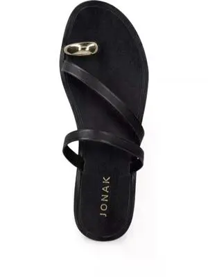 JONAK PARIS Leather Strappy Toe-ring Sandals